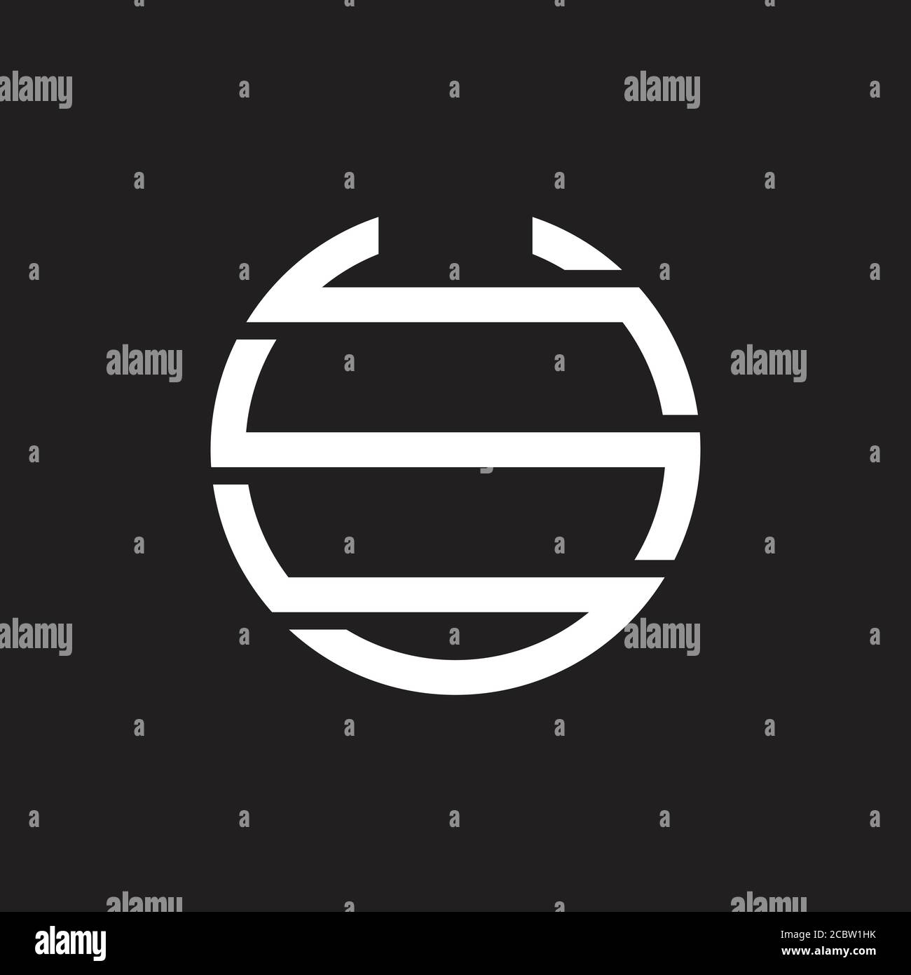 letter os circle geometric line logo vector Stock Vector Image & Art ...