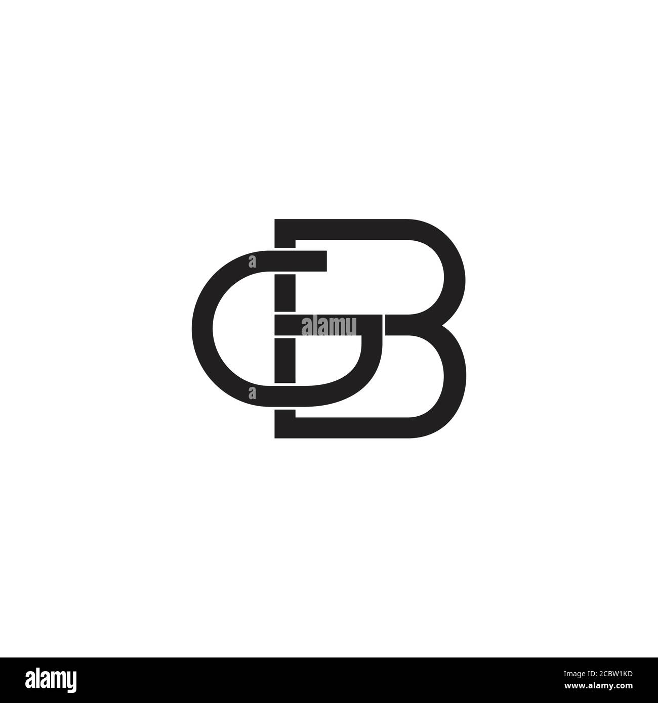 vector of letter gb geometric line simple design fit for product logo ...