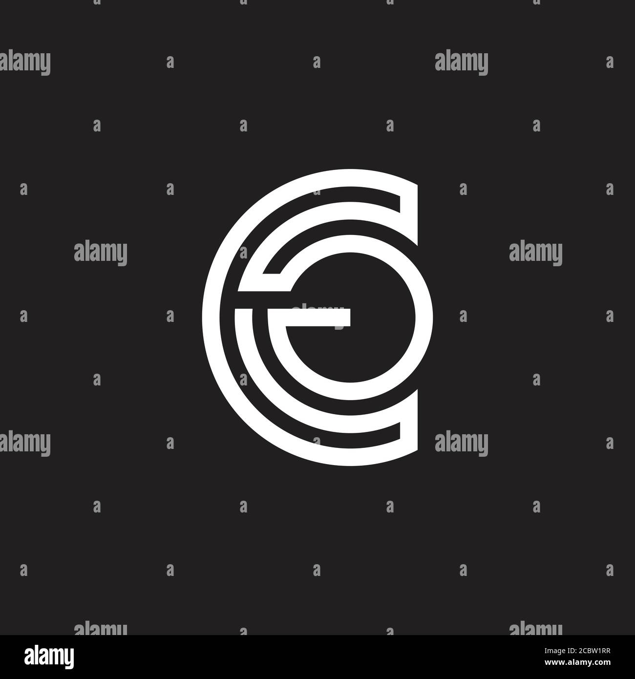 abstract letter cg stripes linear design symbol vector Stock Vector ...