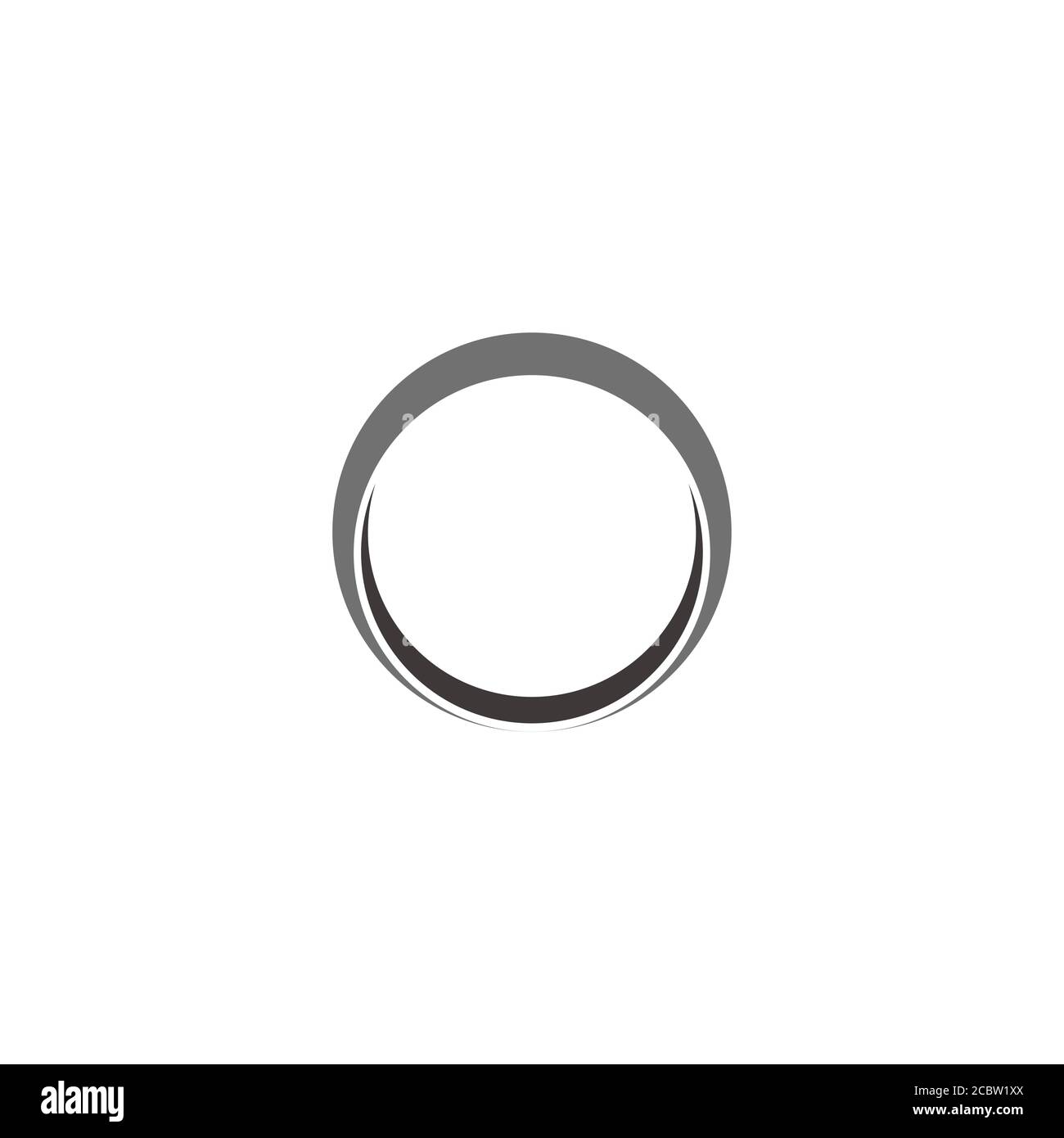 simple geometric 3d flat ring frame symbol decoration vector Stock ...
