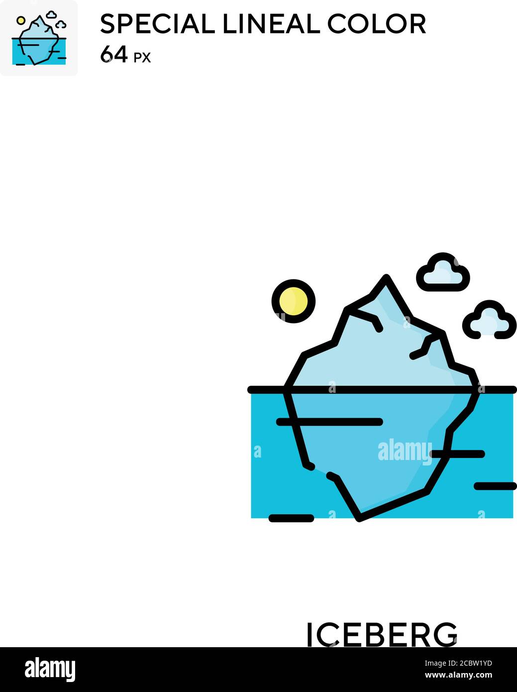 Iceberg Special lineal color vector icon. Iceberg icons for your ...