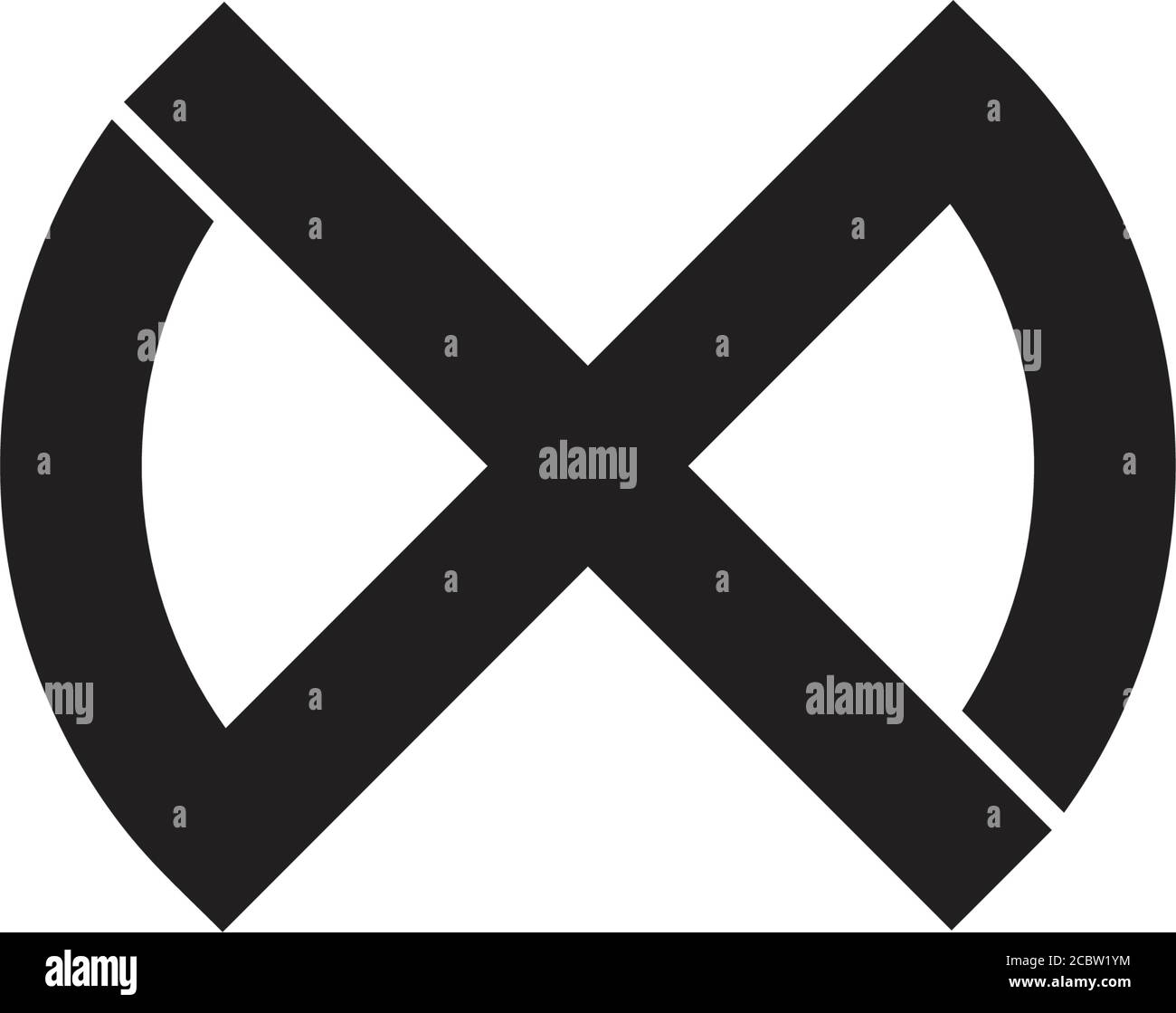 letter x circle line simple geometric logo vector Stock Vector Image ...