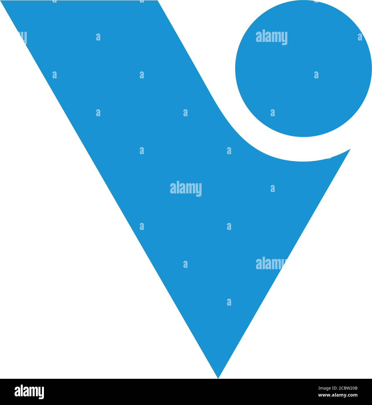 letter v geometric curves dot design logo vector Stock Vector Image ...