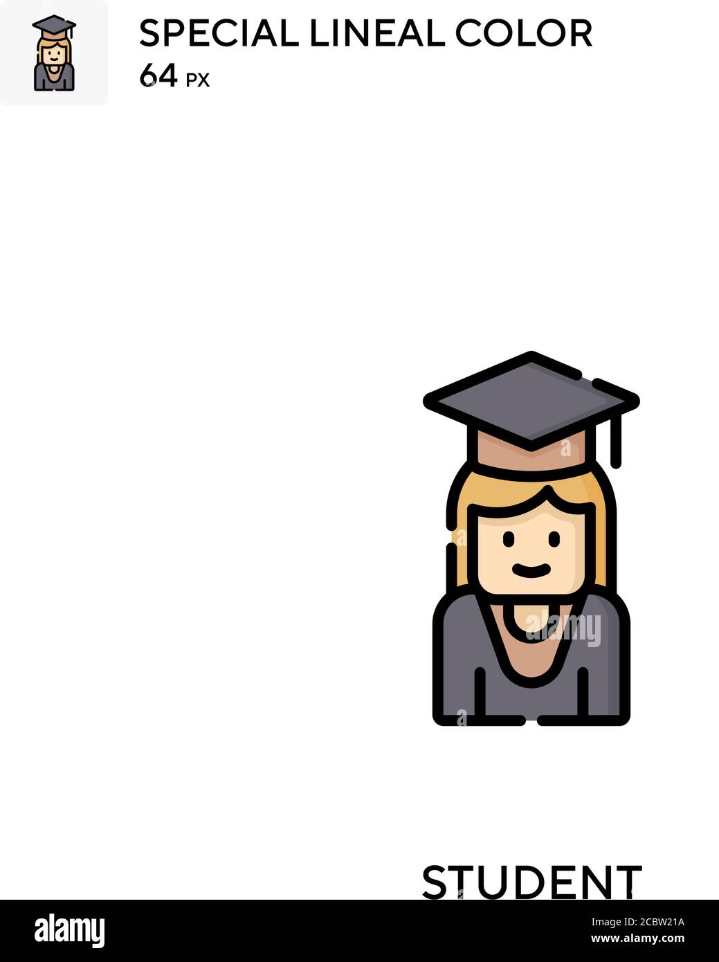 Student Special lineal color vector icon. Student icons for your ...