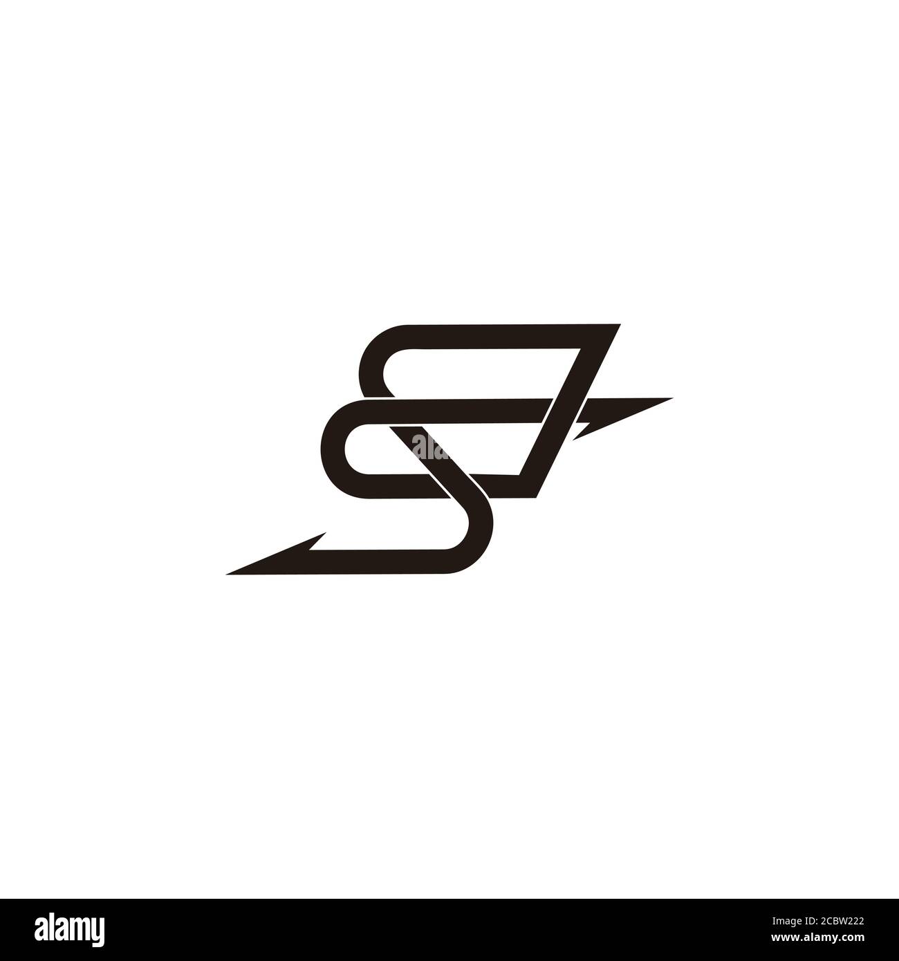 abstract letter sb linked arrow geometric logo vector Stock Vector ...