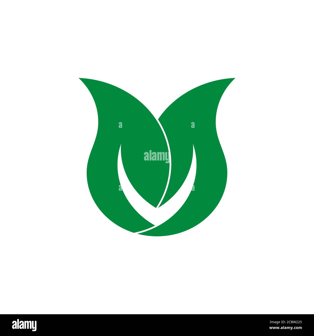 letter v linked leaf shape monogram geometric logo vector Stock Vector ...