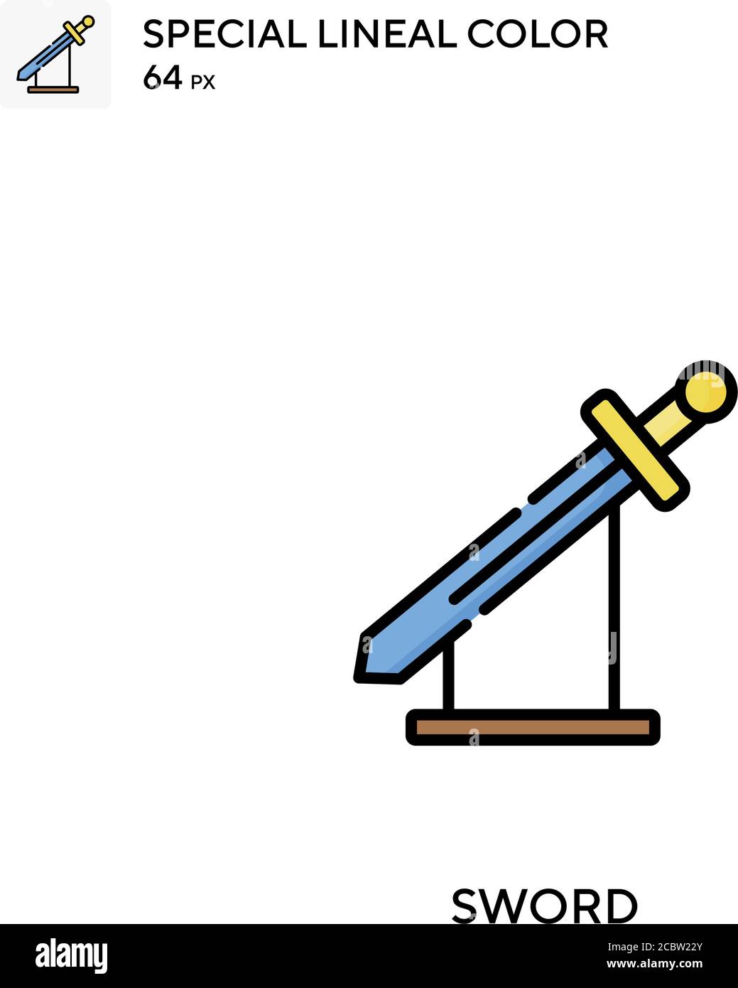 Sword Special lineal color vector icon. Sword icons for your business ...