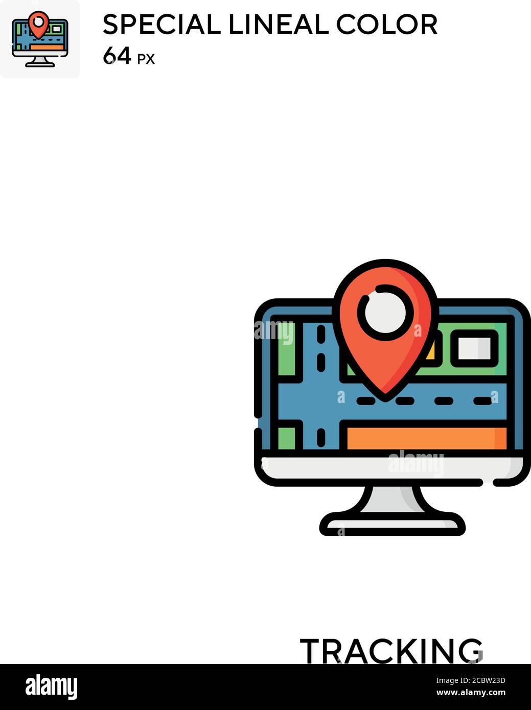 Tracking Special lineal color vector icon. Tracking icons for your ...