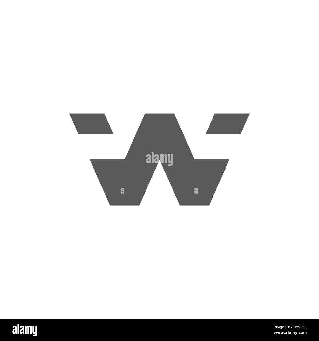 letter w simple geometric logo vector Stock Vector Image & Art - Alamy