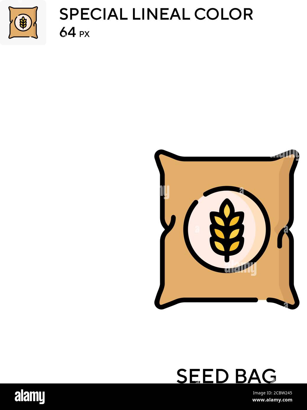 Seed bag Special lineal color vector icon. Seed bag icons for your ...