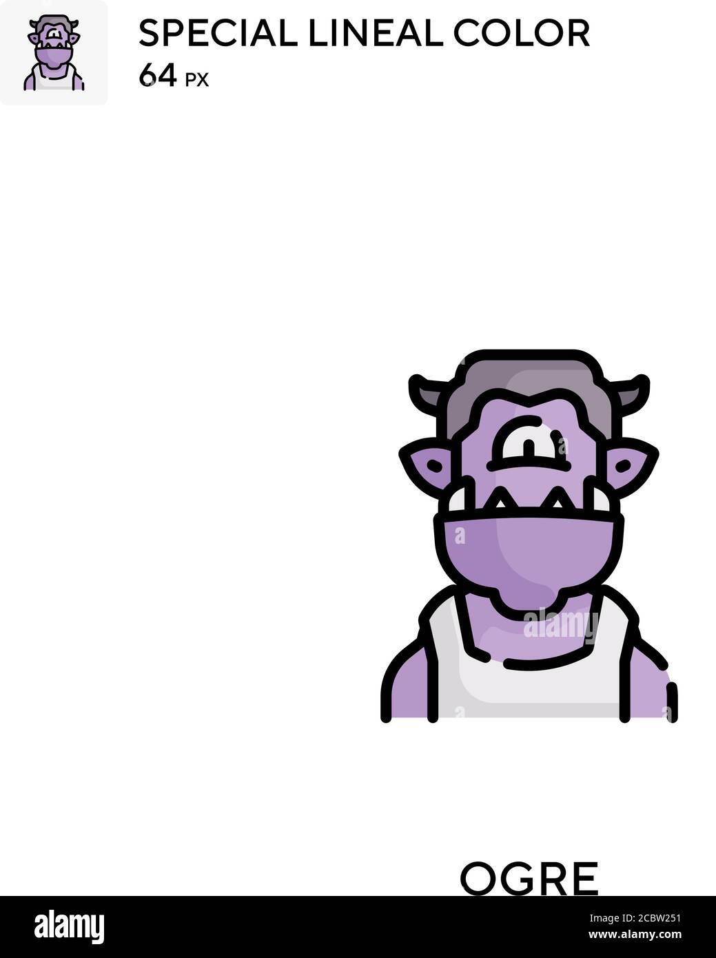 Ogre Special lineal color vector icon. Ogre icons for your business ...