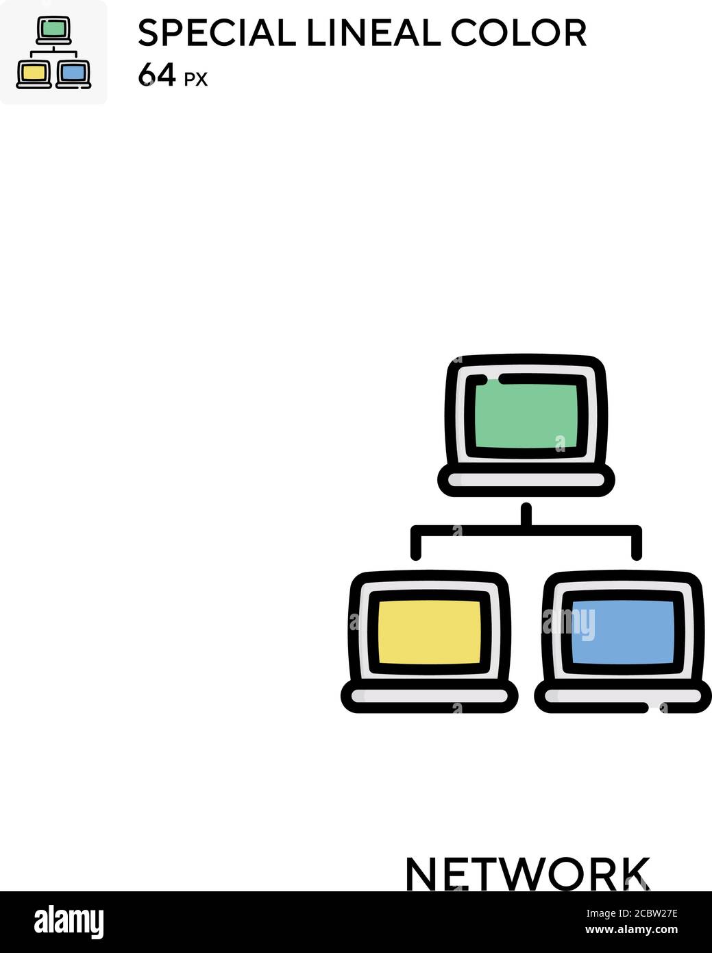 Network Special lineal color vector icon. Network icons for your ...