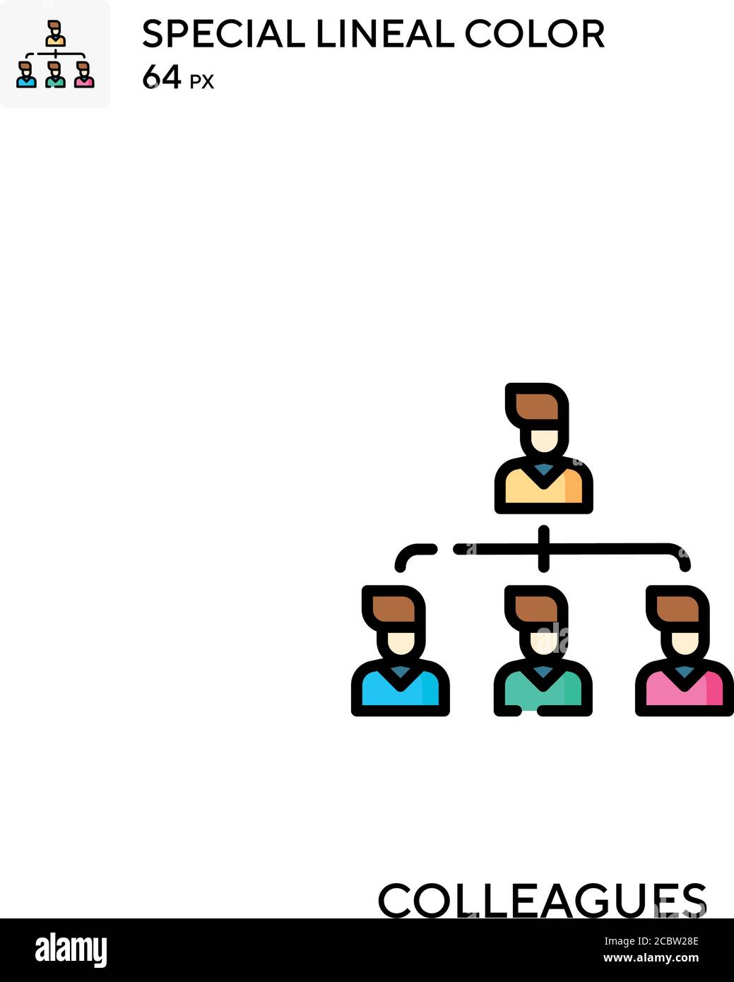 Colleagues Special lineal color vector icon. Colleagues icons for your ...