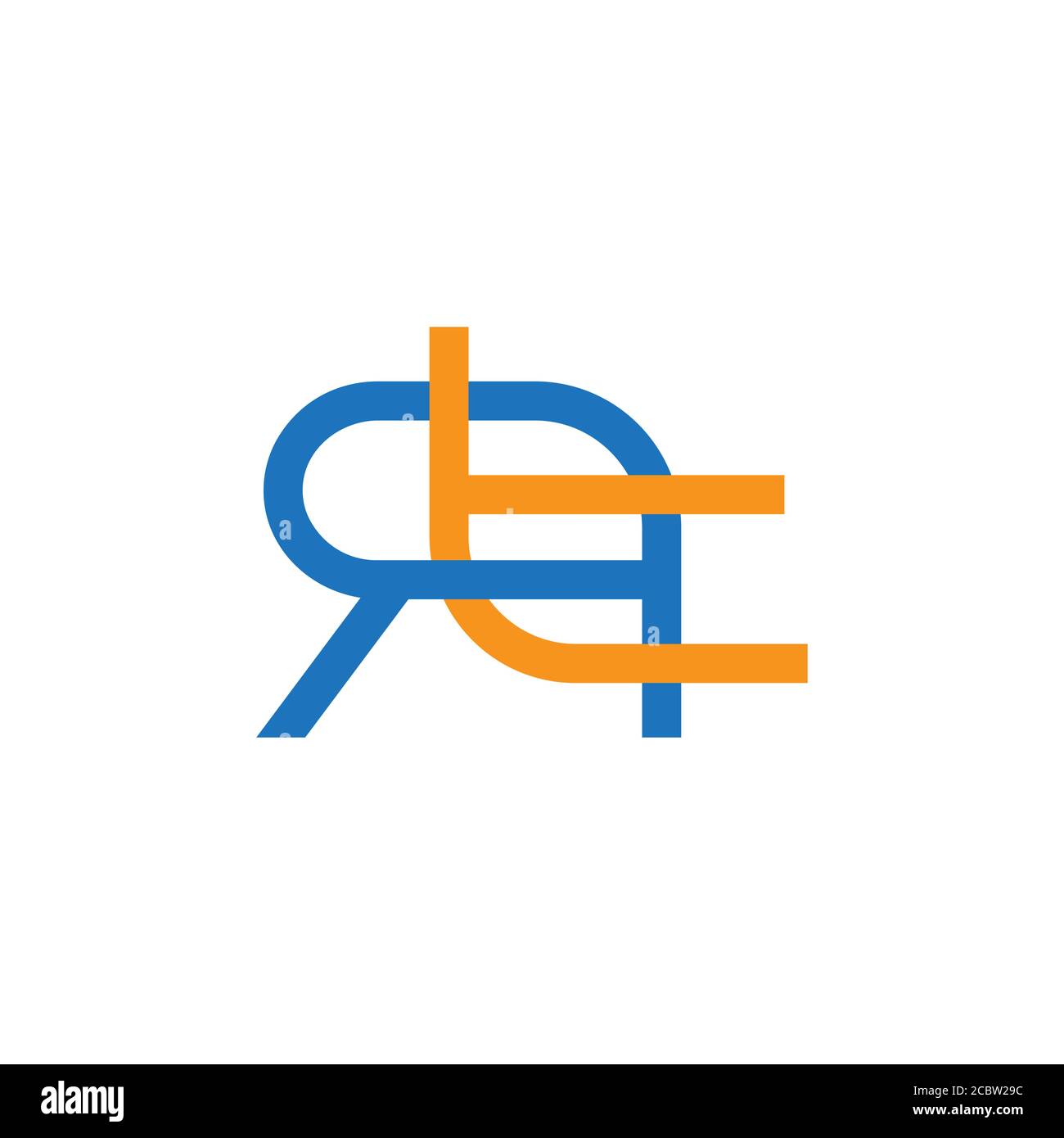 letter rt linked colorful linear geometric design symbol logo vector ...