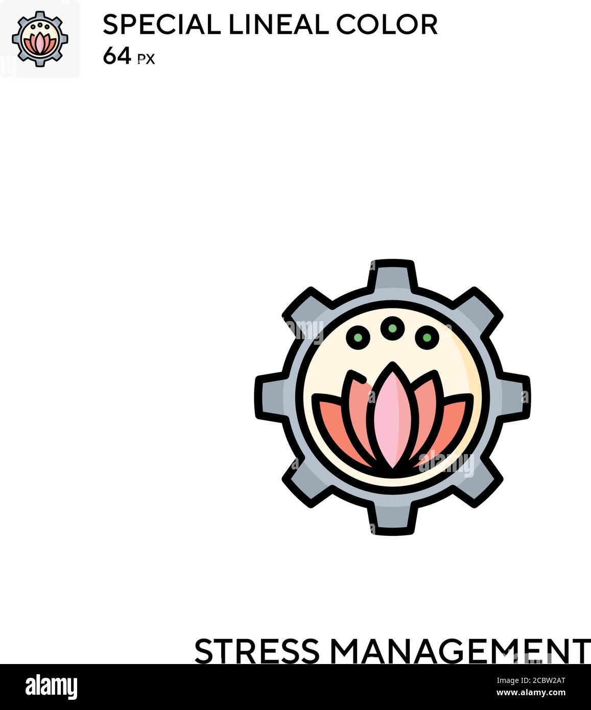 Stress management Special lineal color vector icon. Stress management ...