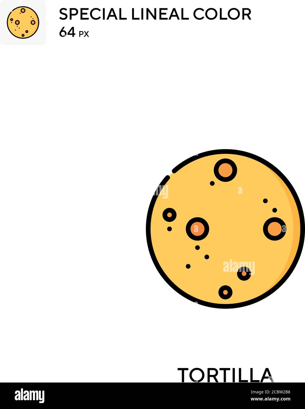 Tortilla Special lineal color vector icon. Tortilla icons for your business project Stock Vector ...