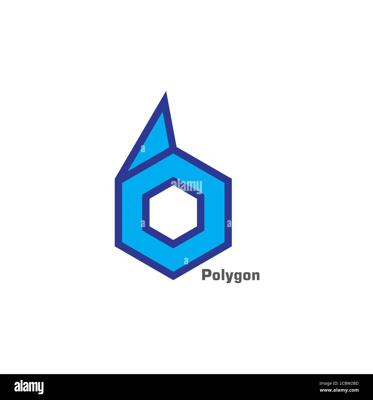 symbol vector of letter b polygon hexagon line art design Stock Vector ...