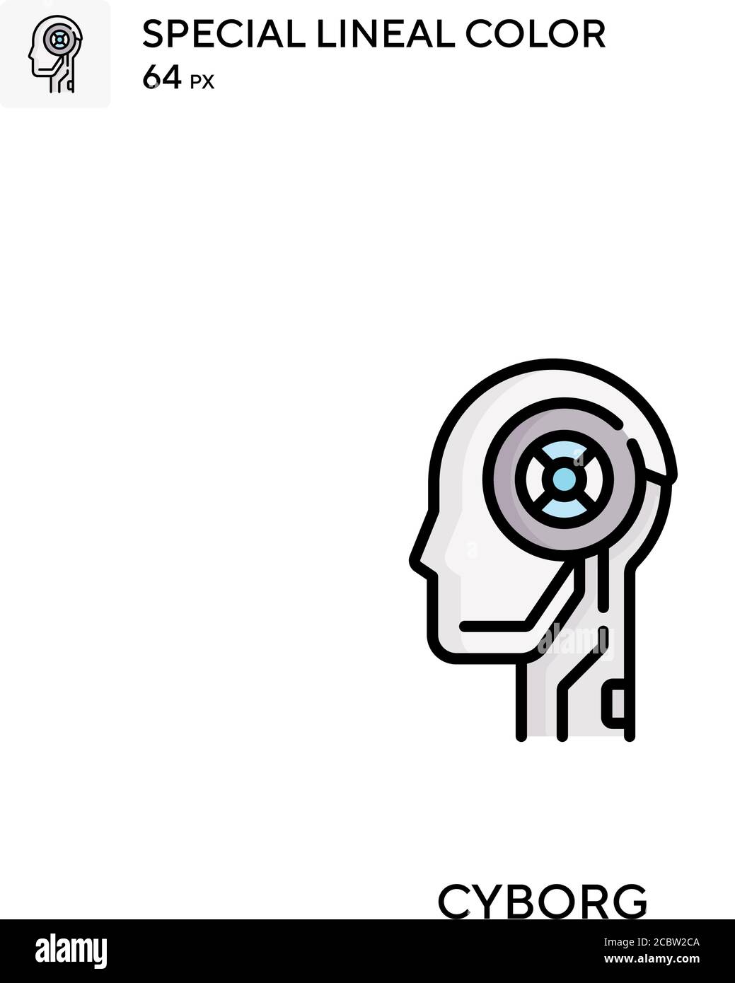 Cyborg Special lineal color vector icon. Cyborg icons for your business ...