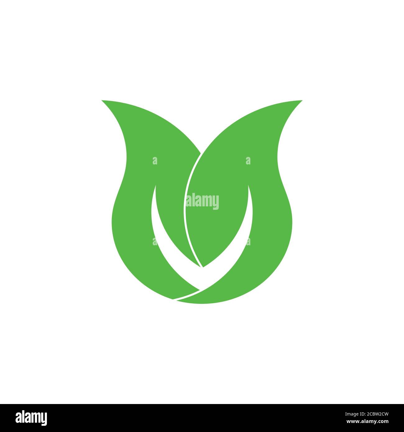 letter v linked leaf shape monogram geometric logo vector Stock Vector ...