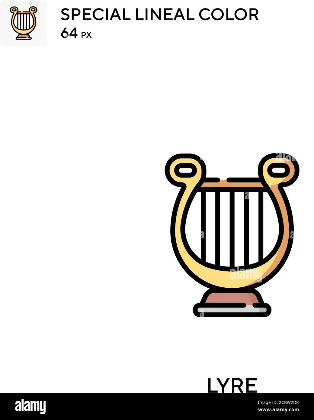 Lyre Special lineal color vector icon. Lyre icons for your business ...
