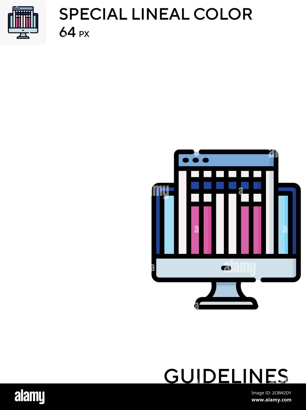 Guidelines Special lineal color vector icon. Guidelines icons for your ...