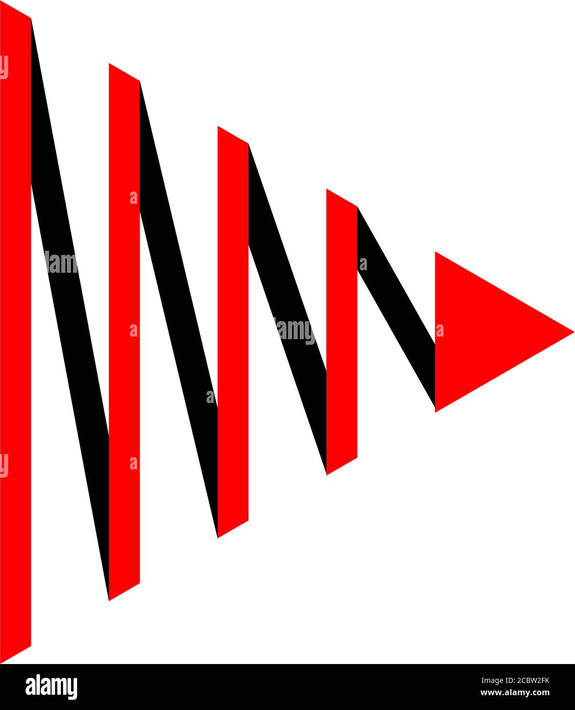 triangle ribbon arrow shadow logo design logo vector Stock Vector Image ...