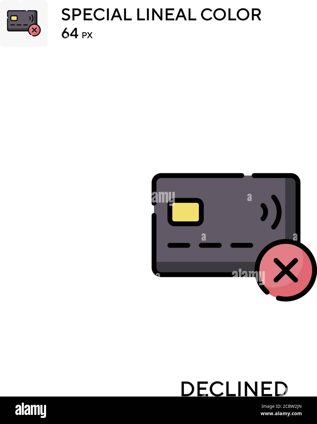Declined Special lineal color vector icon. Declined icons for your business project Stock Vector ...