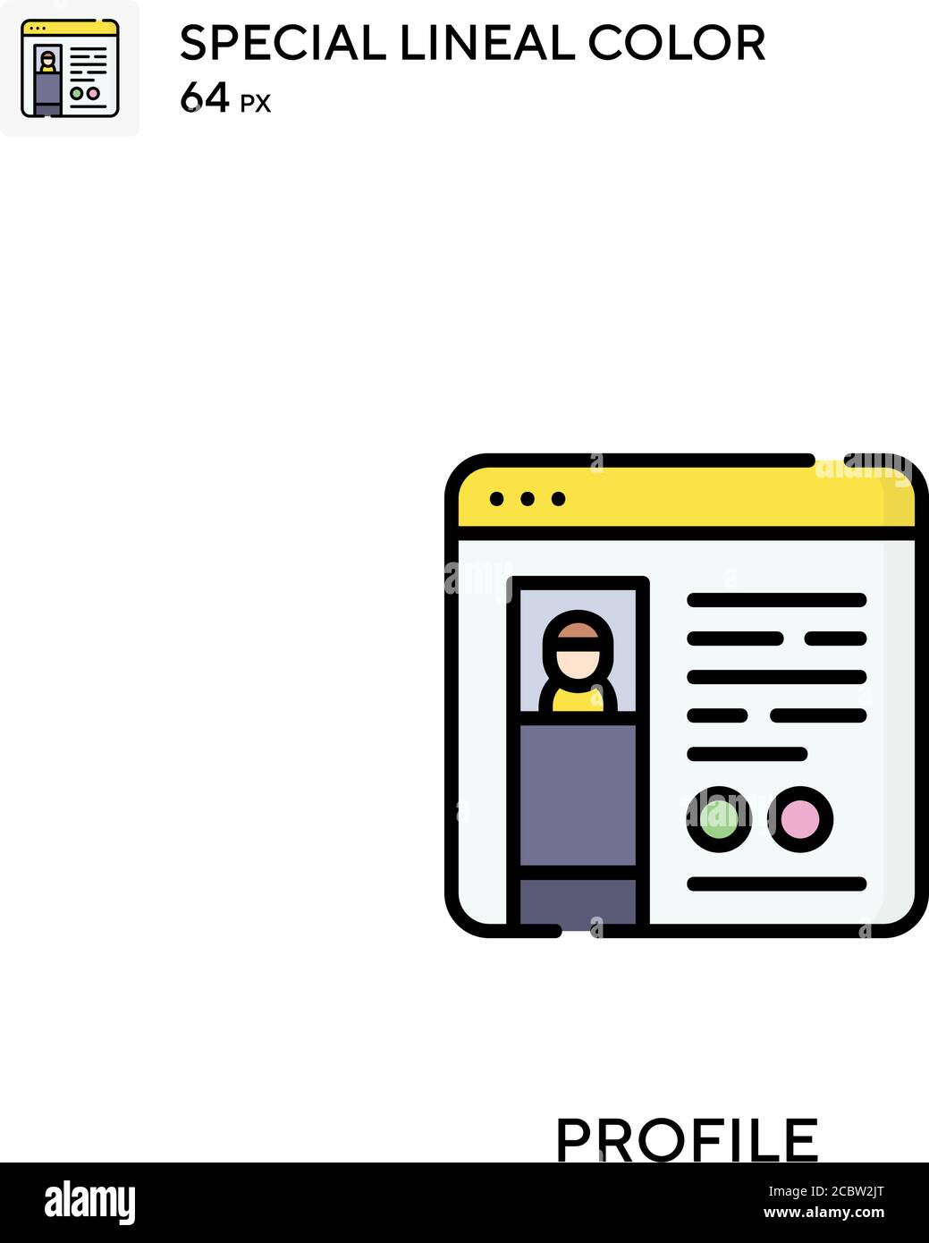 Profile Special lineal color vector icon. Profile icons for your ...