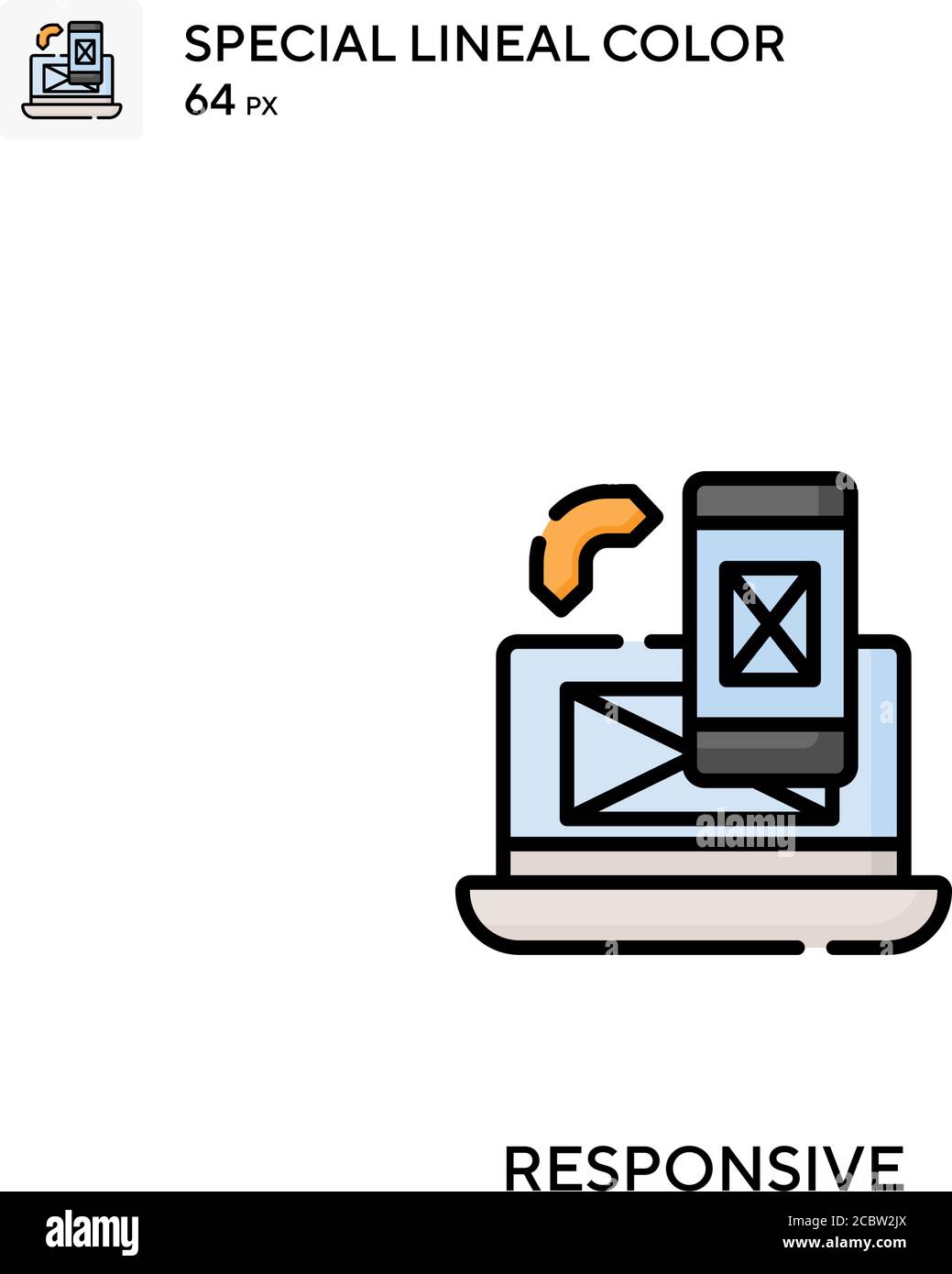Responsive Special lineal color vector icon. Responsive icons for your ...