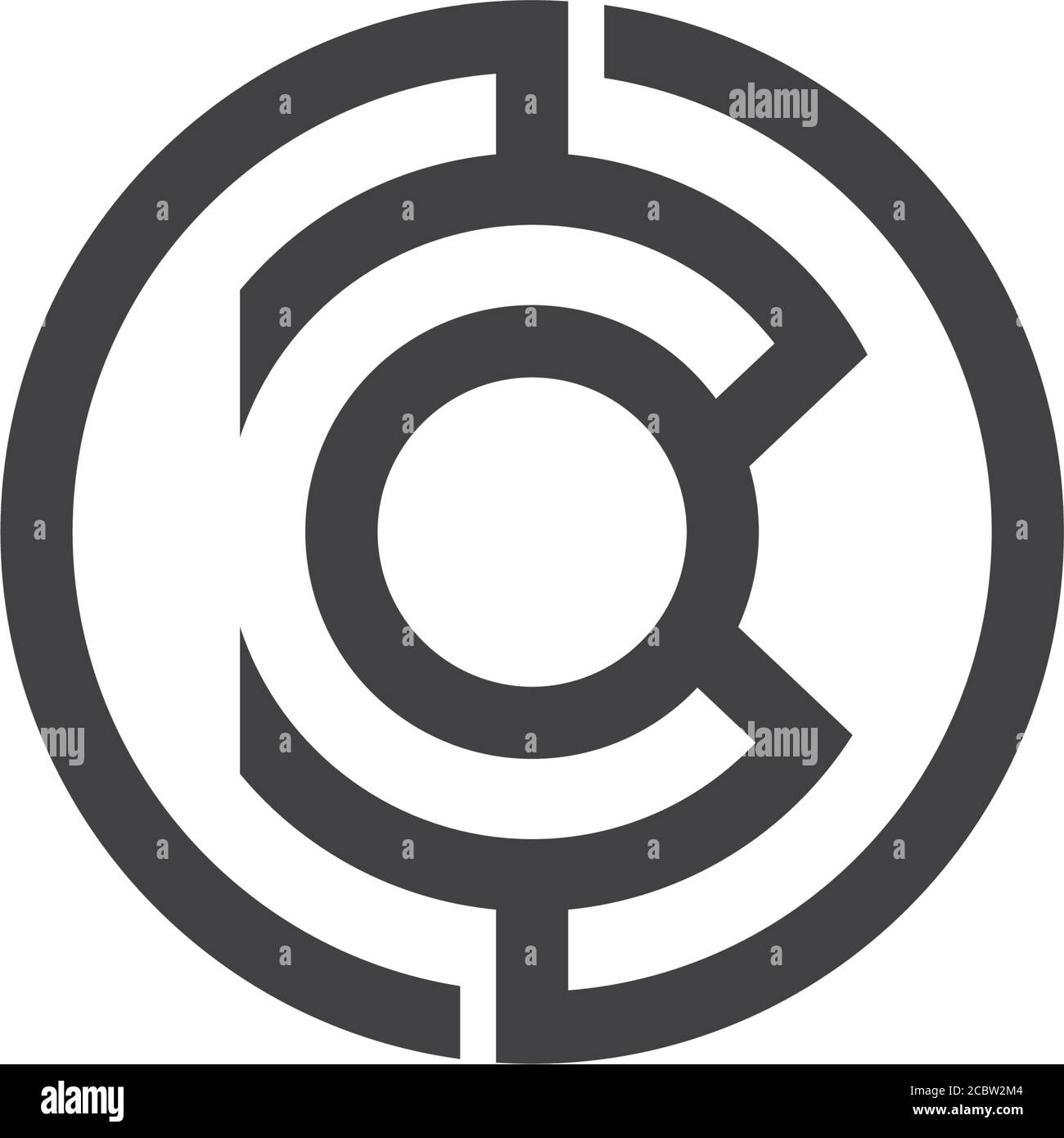 abstract number 30 symbol circle geometric line logo vector Stock ...