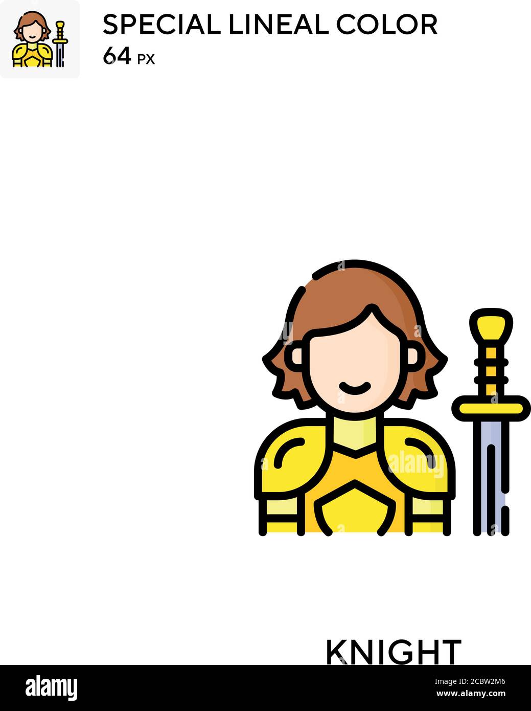 Knight Special lineal color vector icon. Knight icons for your business ...