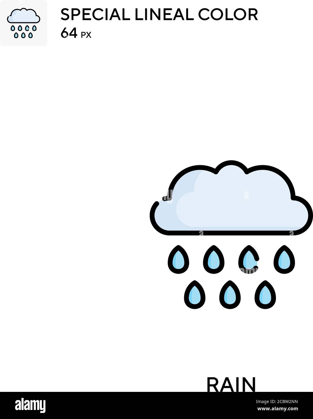 Rain Special lineal color vector icon. Rain icons for your business ...