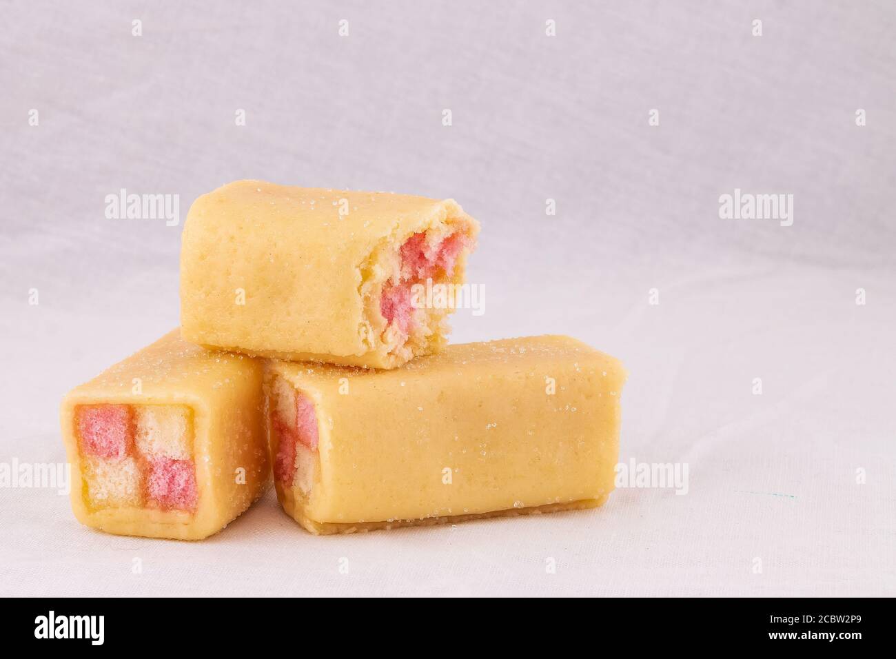Delicious mini Battenberg cake, the tradional sweet afternoon tea snack ...