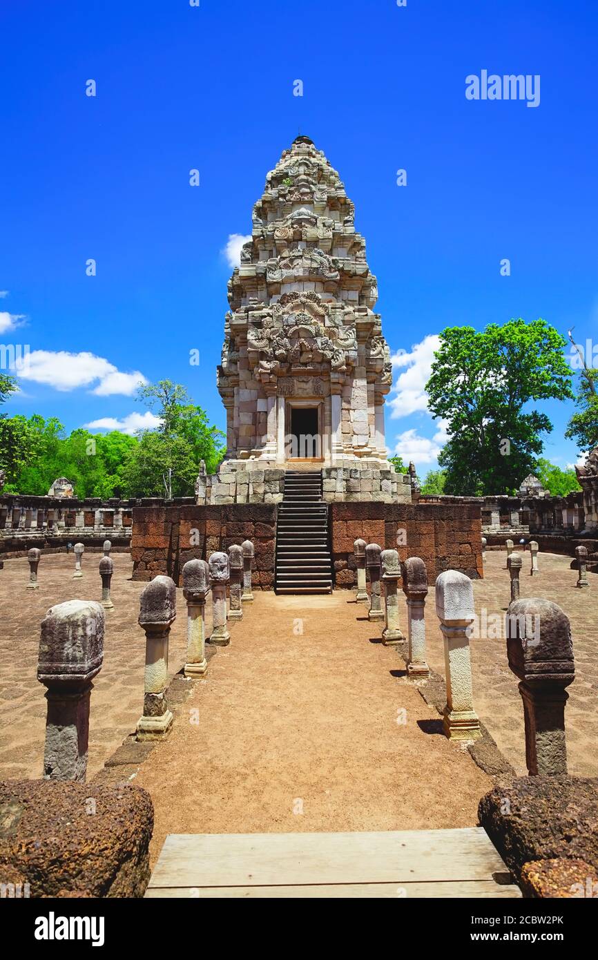 Beautiful scene of Sadok Kok Thom Historical Park, this is an 11th ...