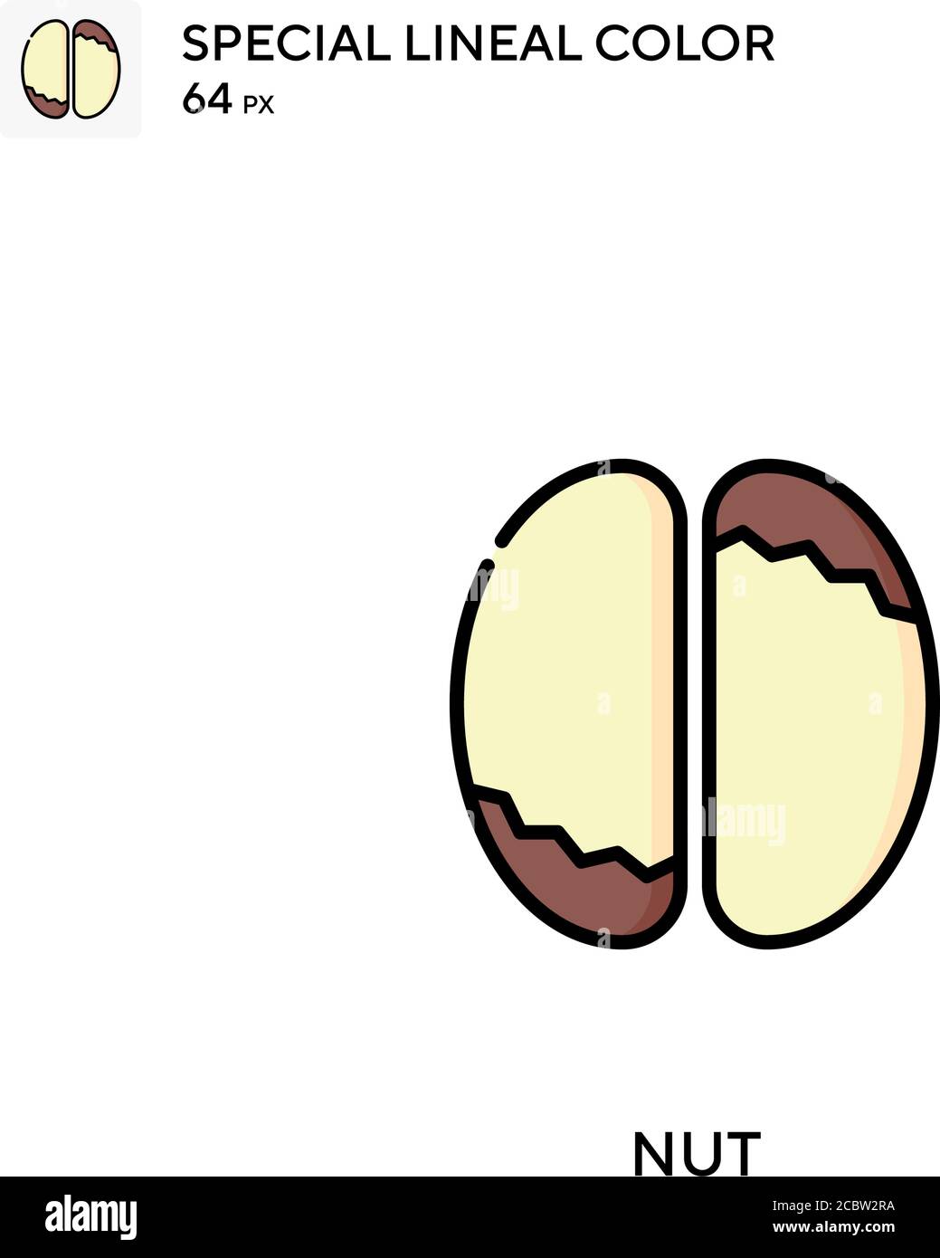 Nut Special lineal color vector icon. Nut icons for your business ... Nut Special lineal color vector icon. Nut icons for your business ...