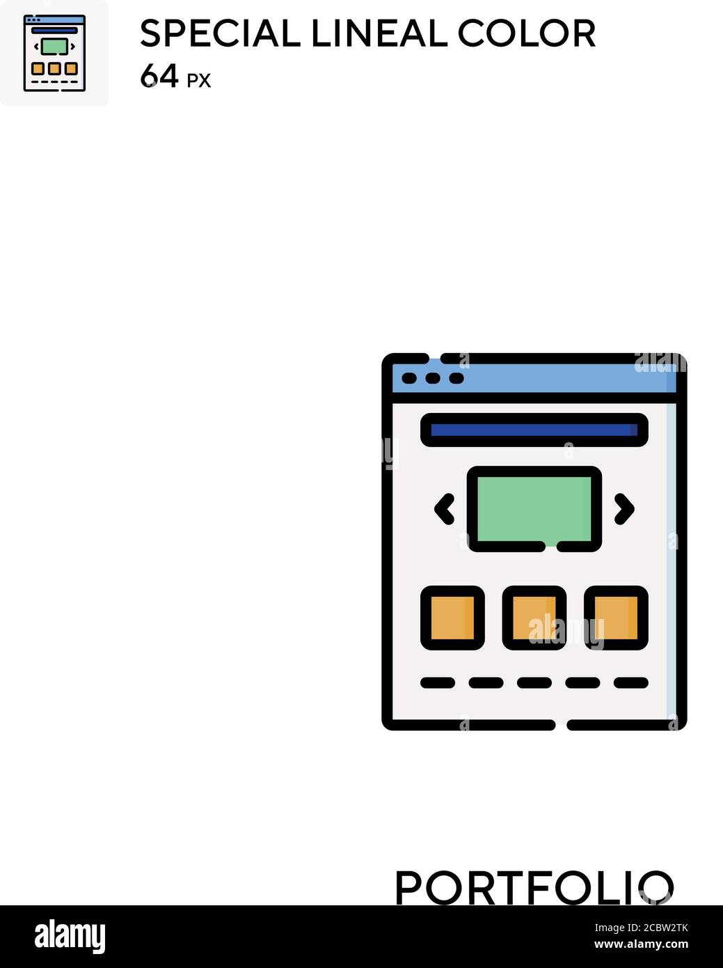 Portfolio Special lineal color vector icon. Portfolio icons for your ...
