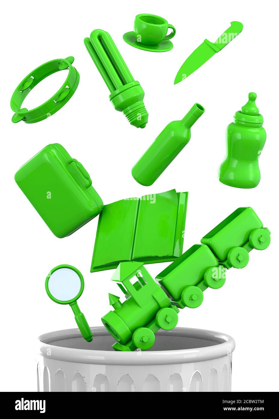 Object in the trash - 3D Stock Photo - Alamy