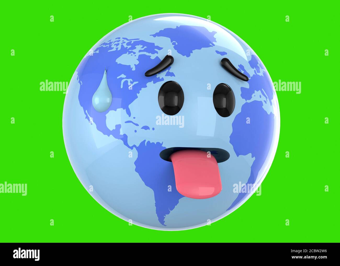 Tired World - 3D Concept Stock Photo - Alamy