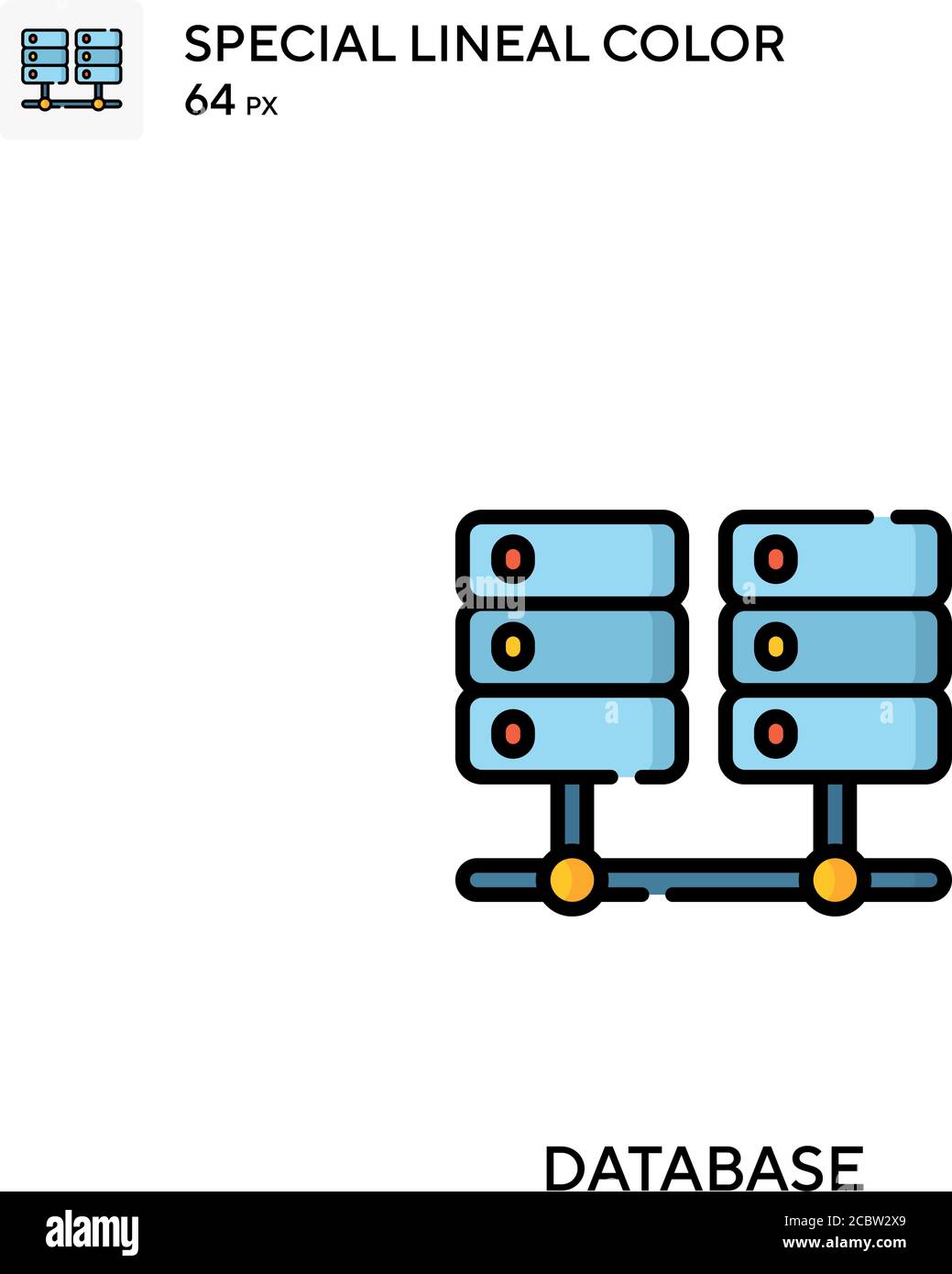 Database Special lineal color vector icon. Database icons for your ...