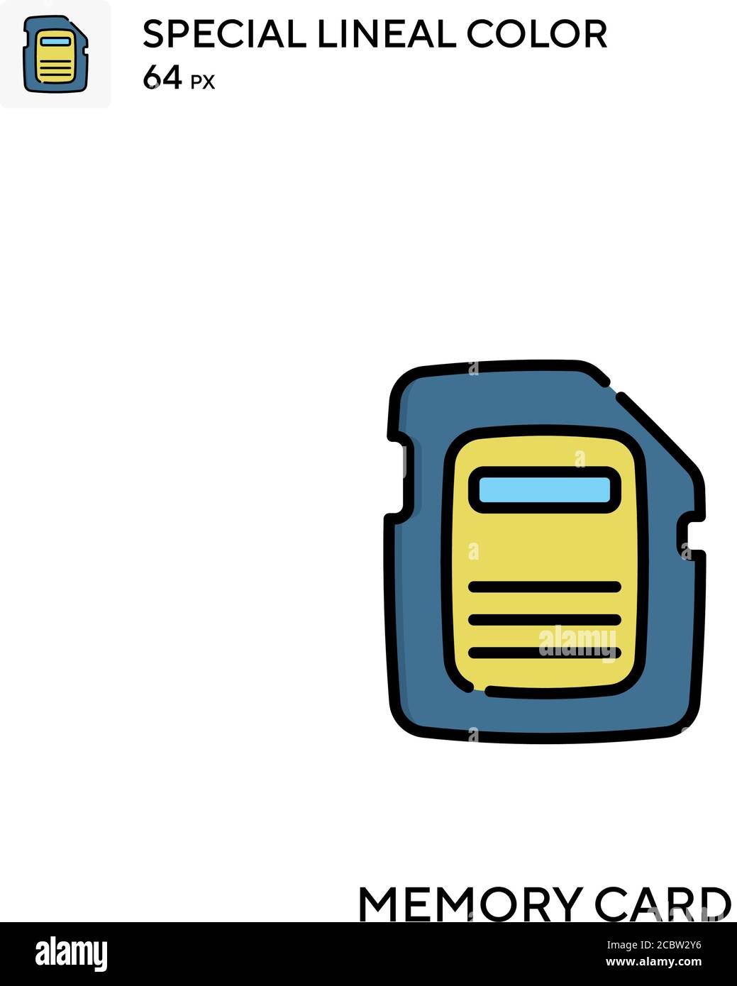 Memory card Special lineal color vector icon. Memory card icons for ...