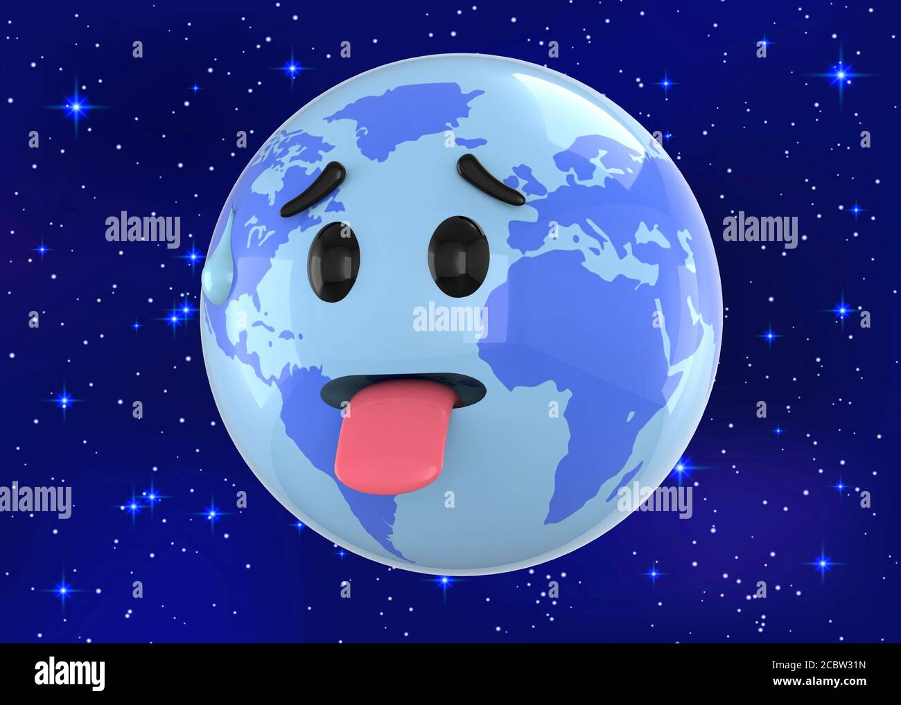 Tired World - 3D Concept Stock Photo - Alamy
