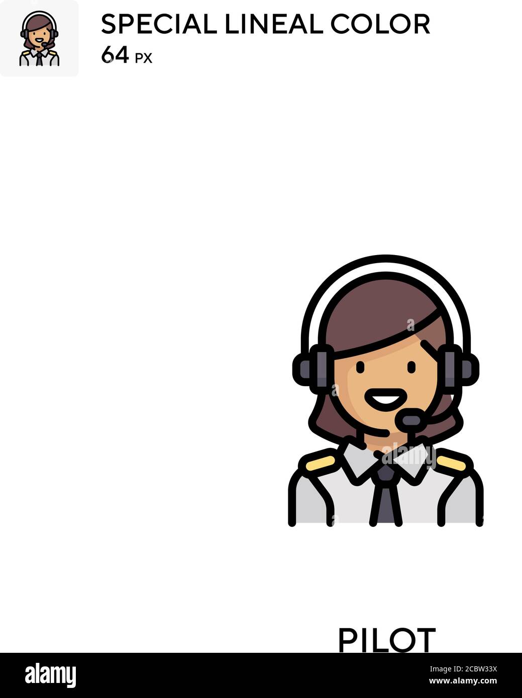 Pilot Special lineal color vector icon. Pilot icons for your business ... Pilot Special lineal color vector icon. Pilot icons for your business ...