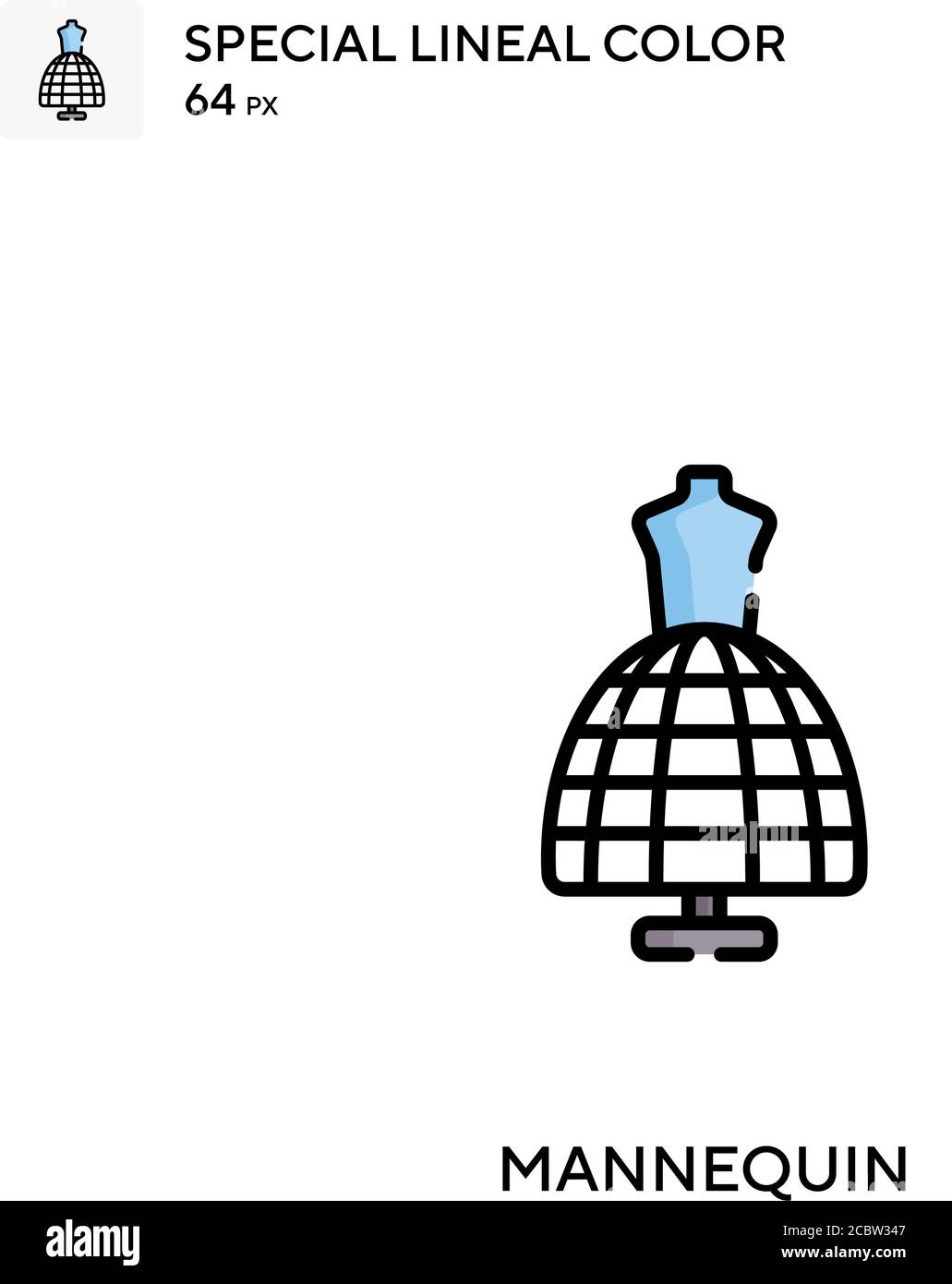 Mannequin Special lineal color vector icon. Mannequin icons for your ...