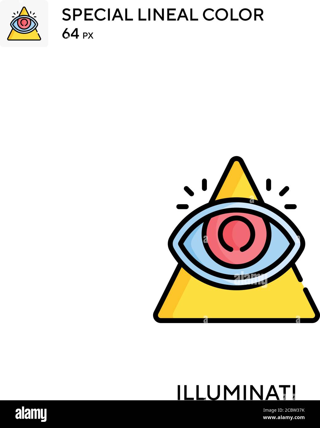 Illuminati Special lineal color vector icon. Illuminati icons for your business project Stock ...