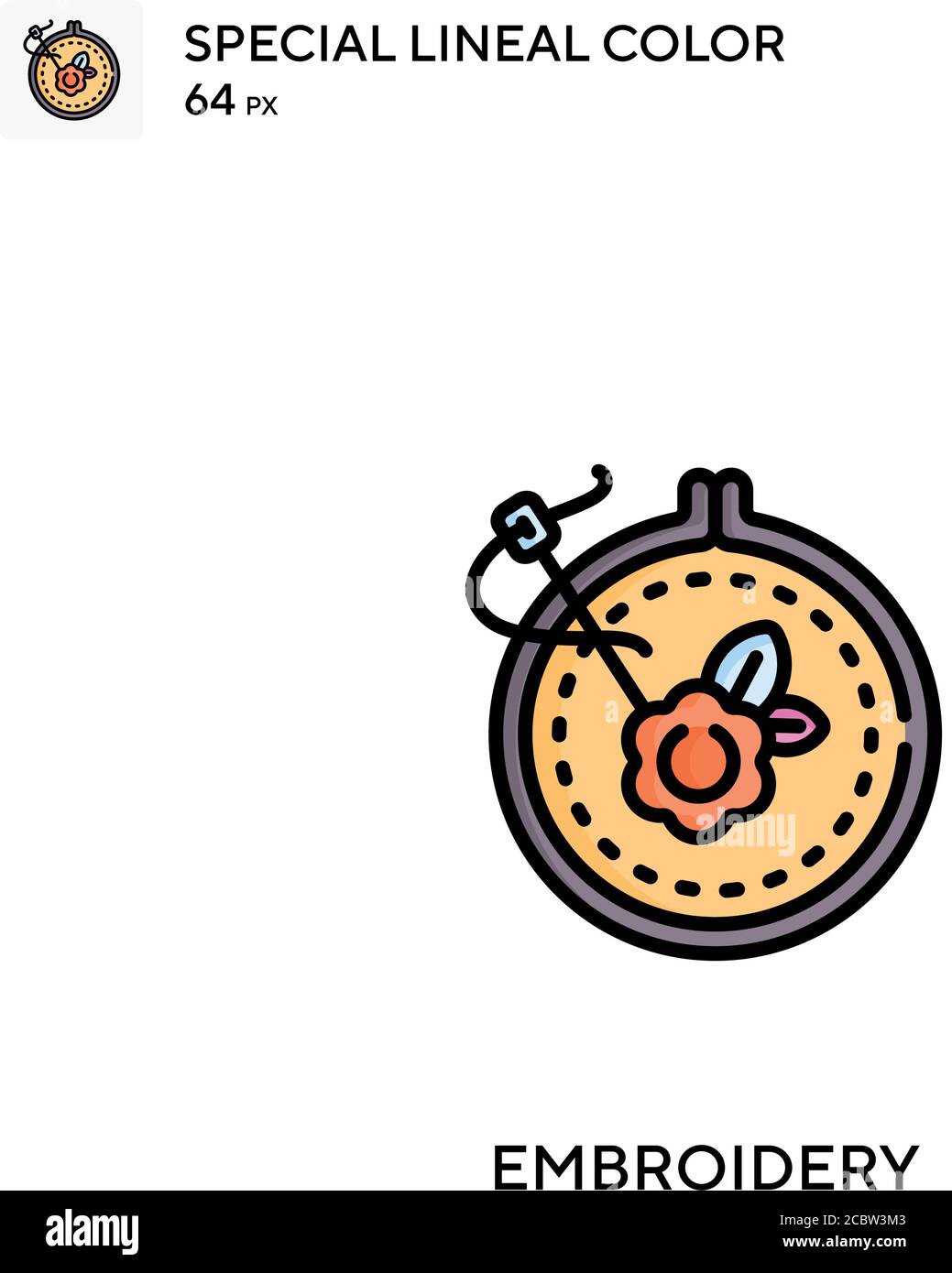 Embroidery Special lineal color vector icon. Embroidery icons for your ...