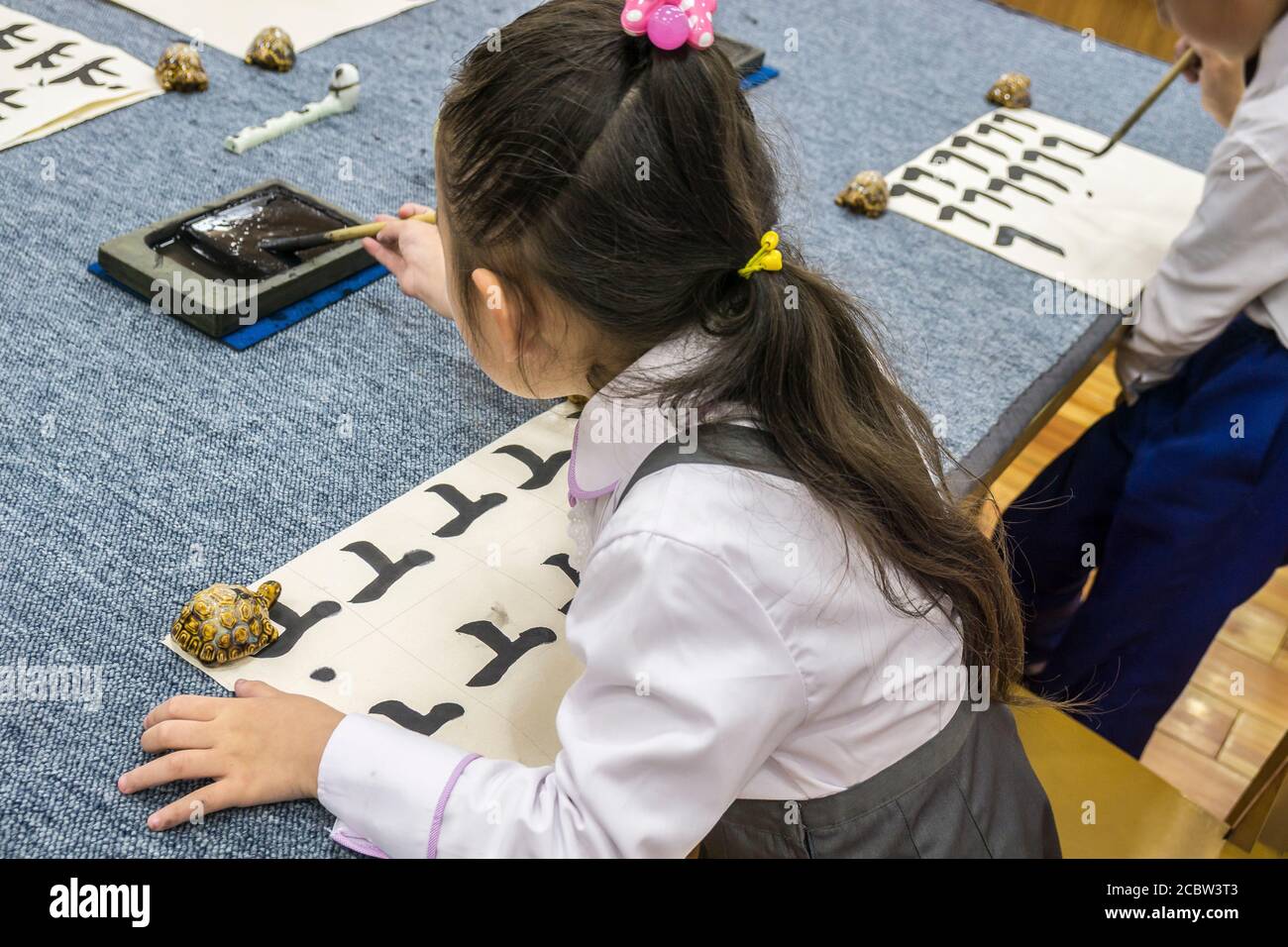Calligraphy classes at the Mangyongdae Children's Palace, North Korea ...