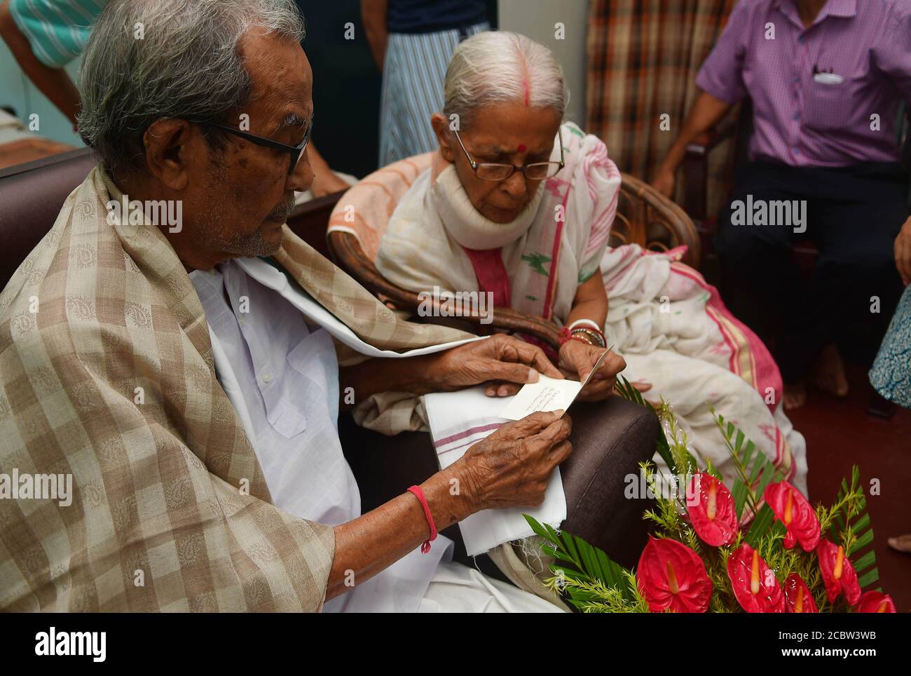 Veteran freedom fighter Anadi Ranjan Sen, been honored along with a ...