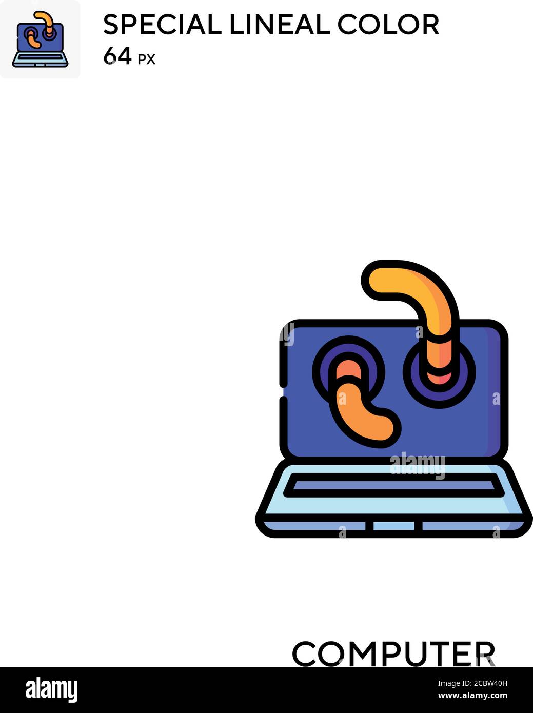 Computer Special lineal color vector icon. Computer icons for your ...