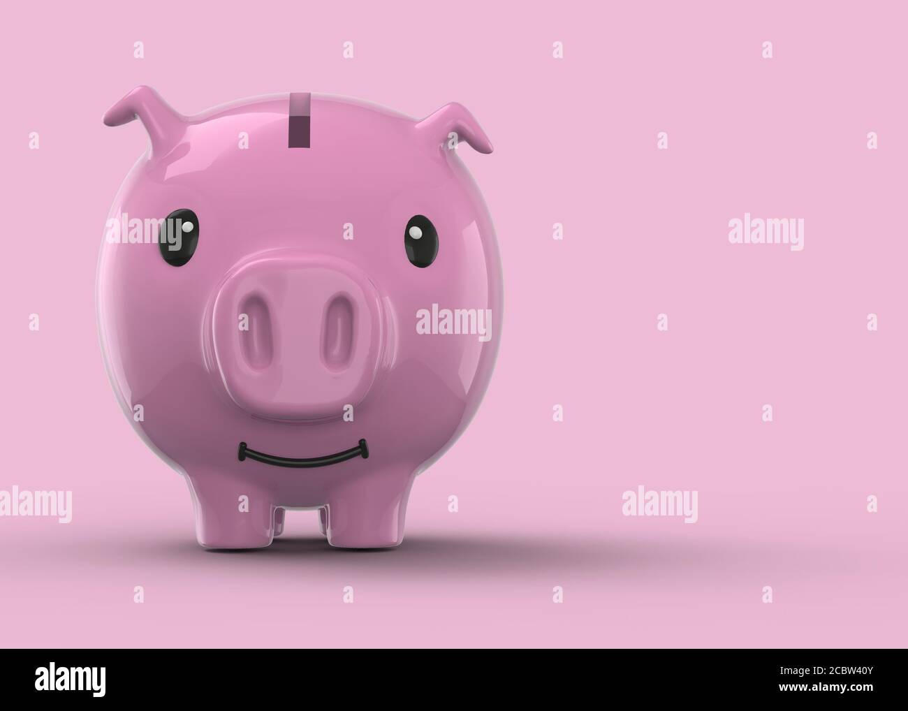 Pig Coin Bank - 3D Stock Photo - Alamy