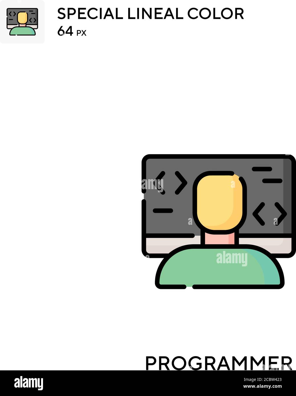 Programmer Special Lineal Color Vector Icon Programmer Icons For Your Business Project Stock